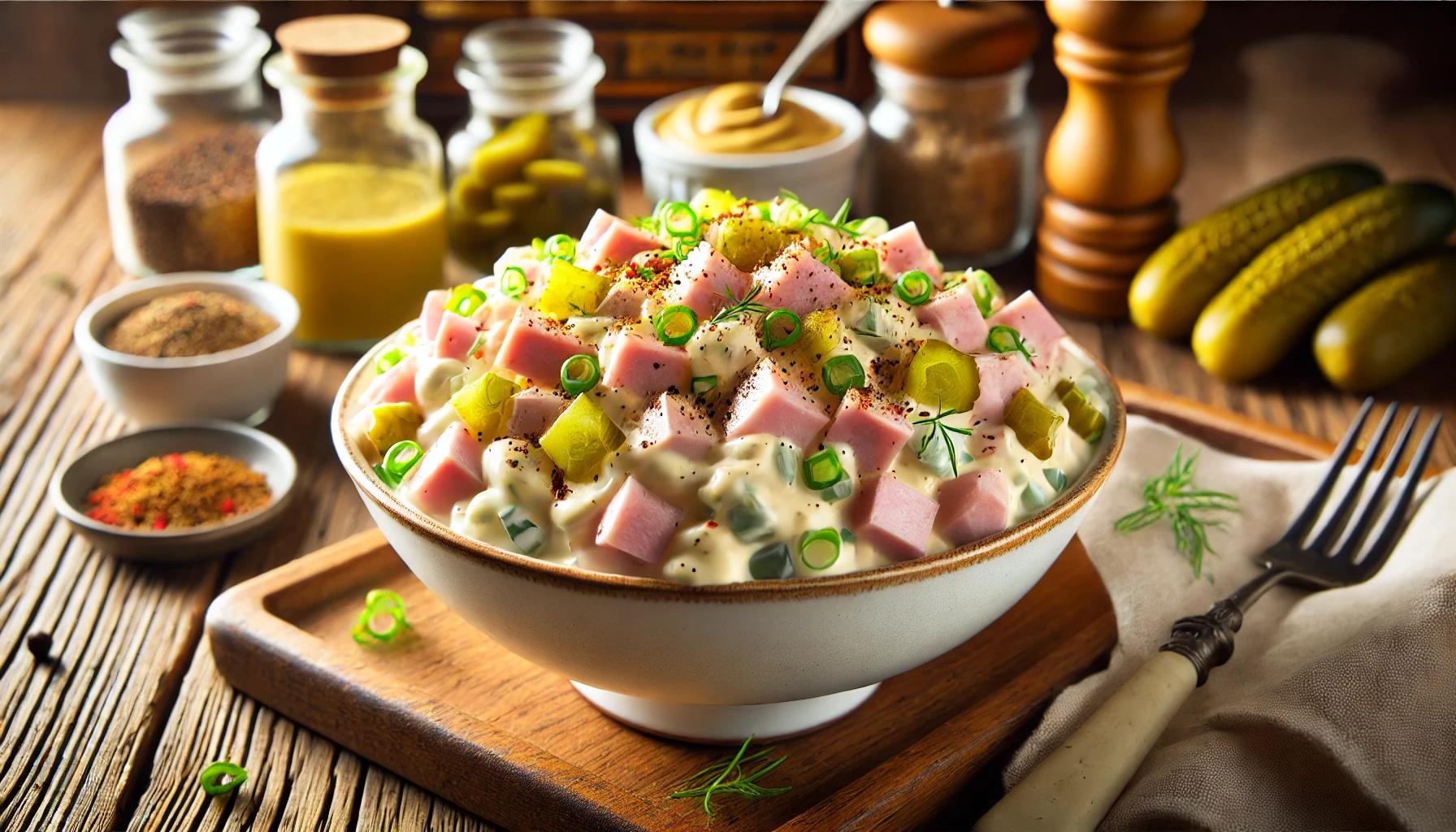 Salata Cu Sunca Si Maioneza Reteta Rapida - infoc.ro