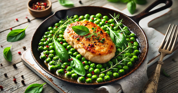 Piept De Pui Cu Mazare La Tigaie Reteta Simpla Si Rapida - infoc.ro